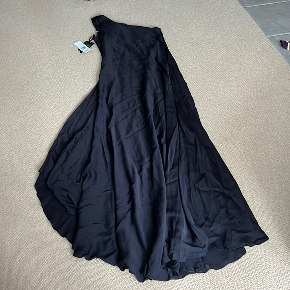 Lauren Ralph Lauren | Dresses | Ralph Lauren One Shoulder Asymmetrical Hem Silk Gown | Poshmark